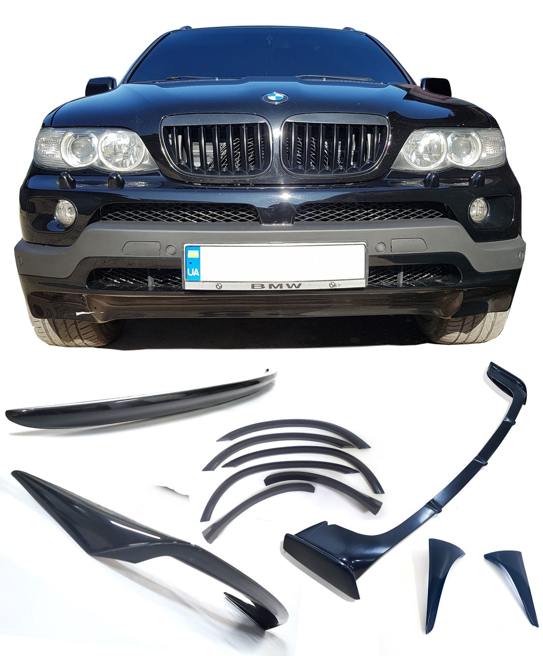 Rear Bumper Lip, 3 Spoiler Rear Trunk, Fender Flares Set Arches for BMW ...