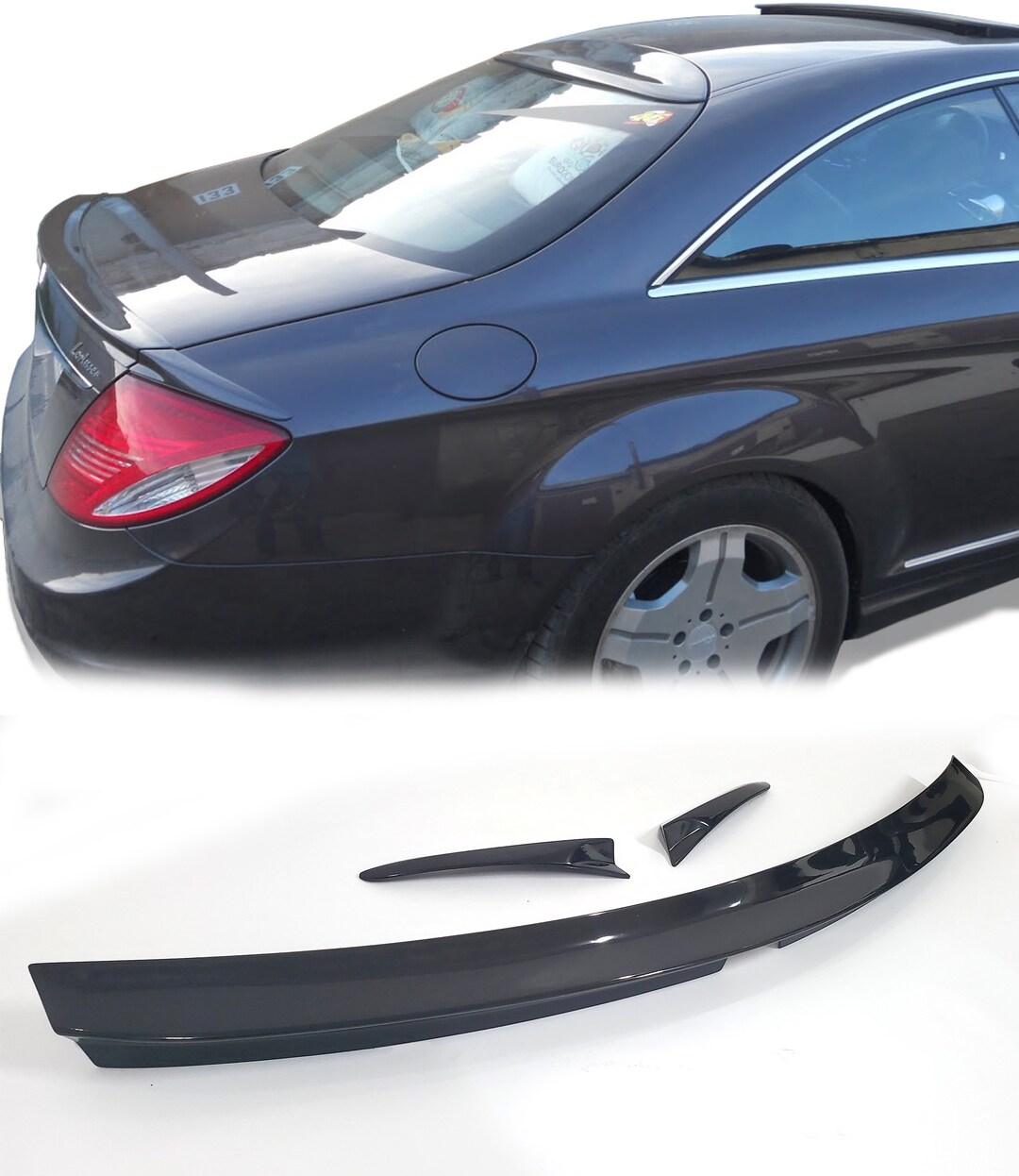 Gloss Black Trunk Spoiler Wing Compatible With Mercedes C216 W216 CL ...