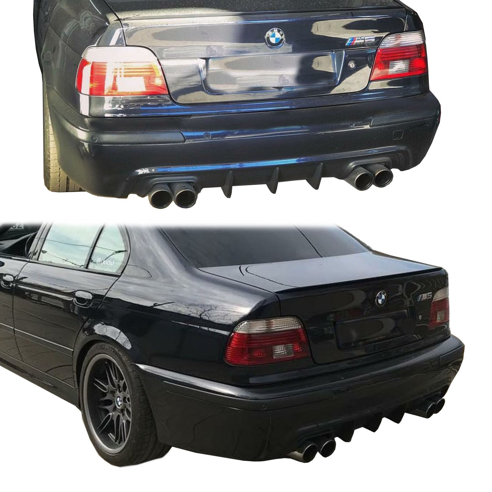 BMW E39 M5 REAR BUMPER Diffuser Splitter Lip Two Whips Hamann - Etsy