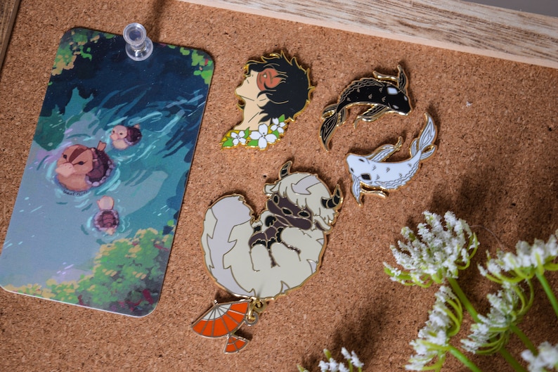 Tui and La Pin Set Spirit Fish Pin ATLA Pin Avatar Pin Yin - Etsy