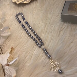 Prayer Beads | Handmade Rhinestones Pearl Tasbeeh (33 Count) Tasbih ...