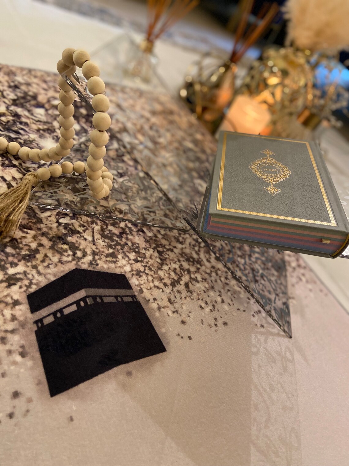 Luxury Foam Padded Salah Mat Premium Sajedah Gray Extra Large Prayer ...