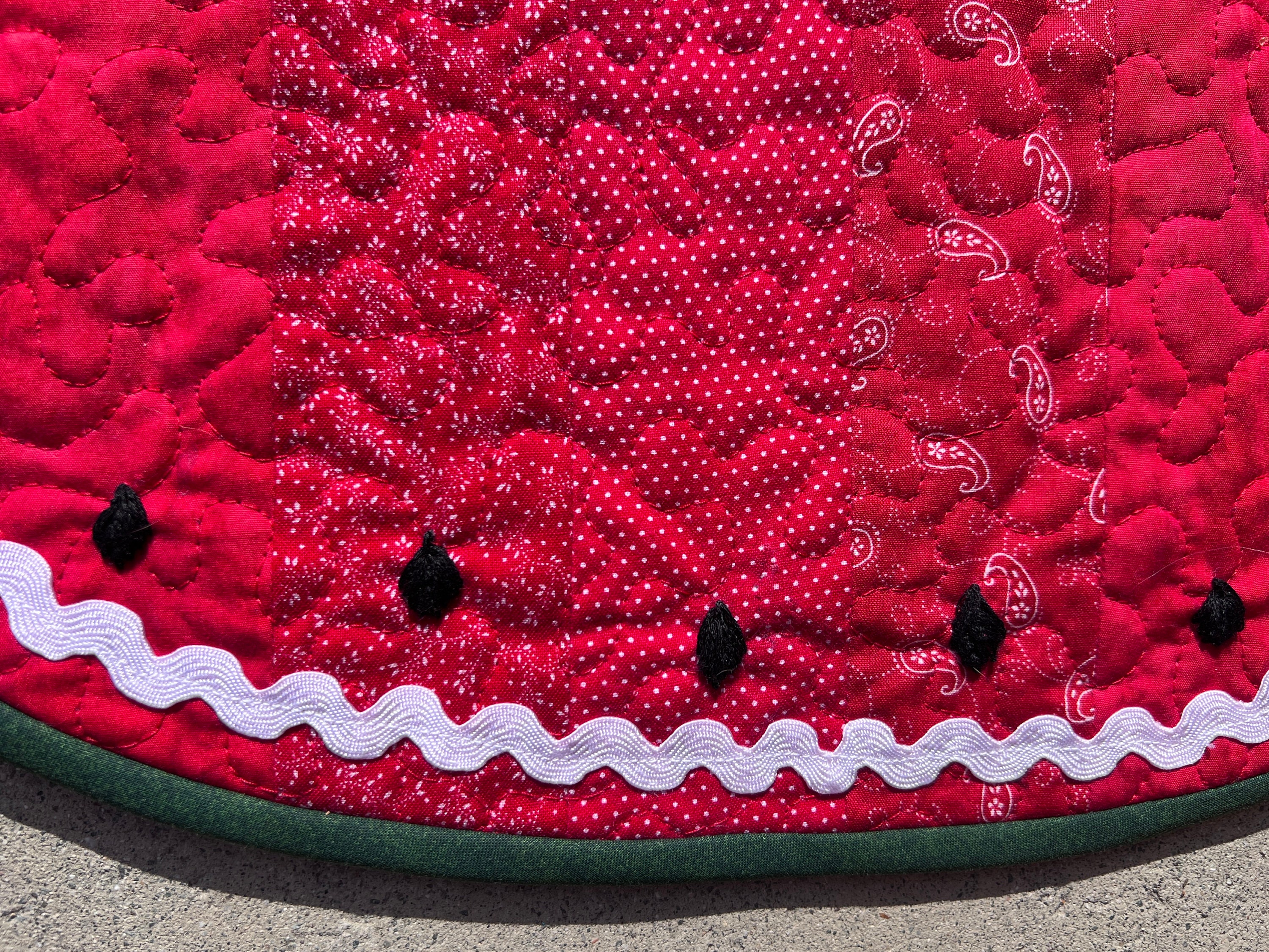 Watermelon Table Mat, Watermelon Table Topper, Quilted Watermelon Mat ...