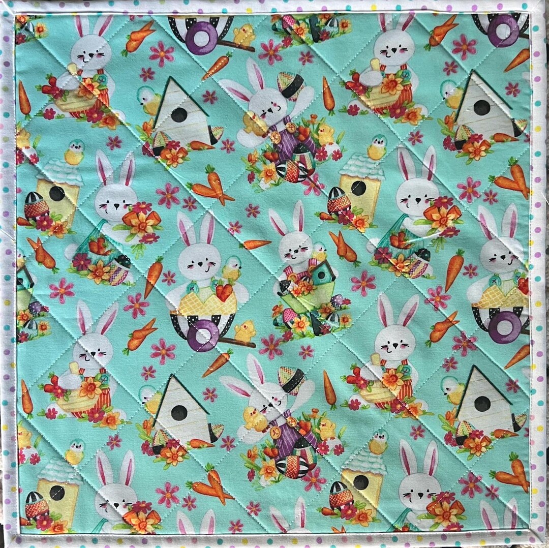 Easter Table Topper, Easter Table Runner, Easter Bunny Table Topper ...