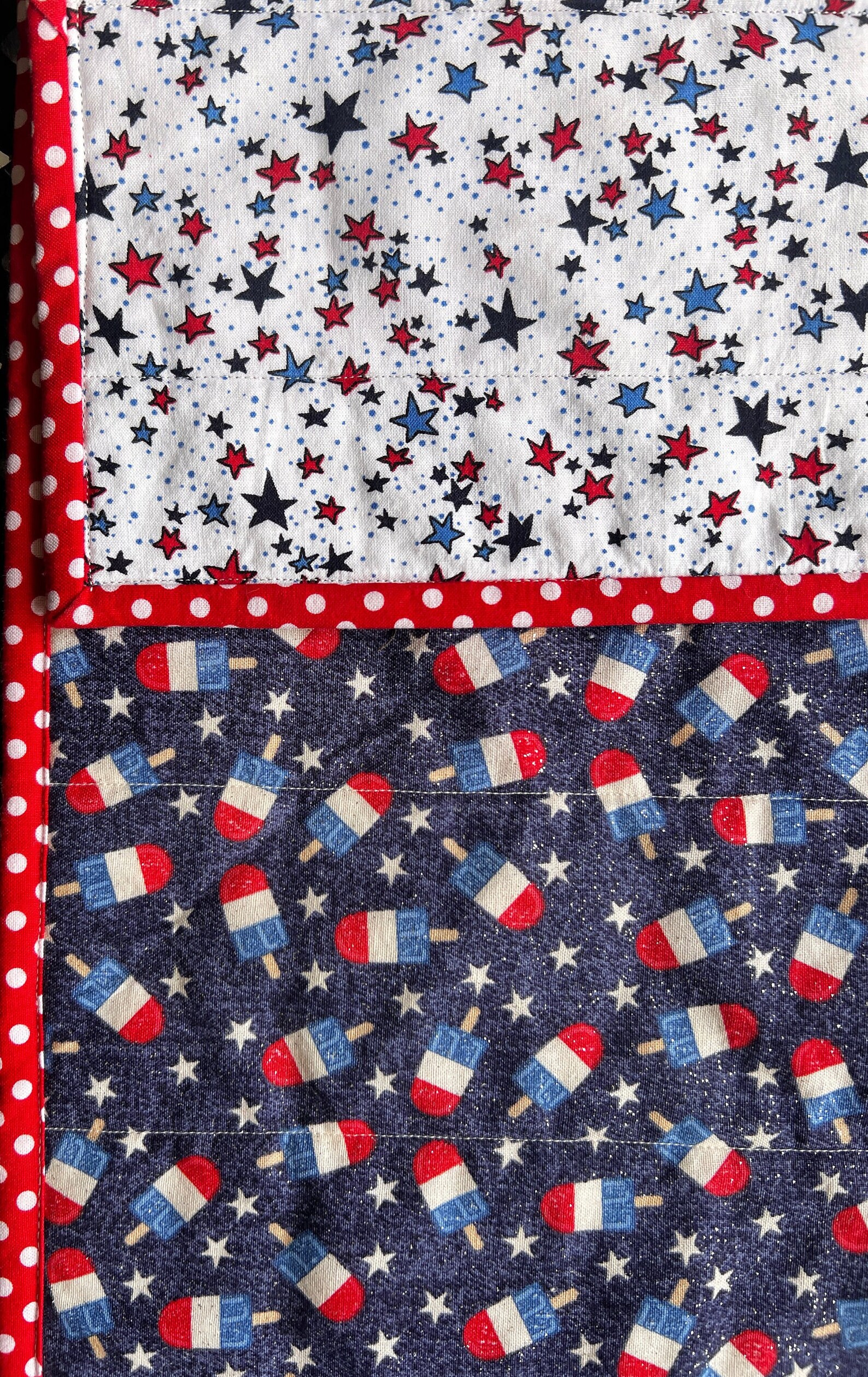 Quilted Red White & Blue Table Runner, Americana Runner, 4th of July ...