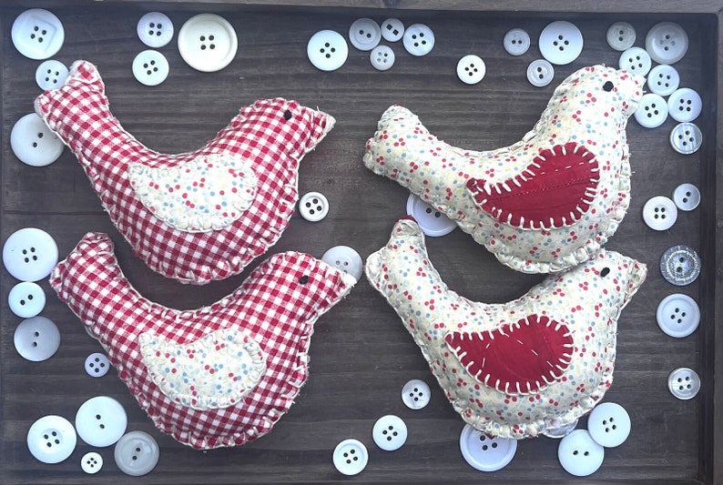 Quilted Bird Bowl Fillers, Handmade Quilt Birds, Bowlies, Antique Quilt ...