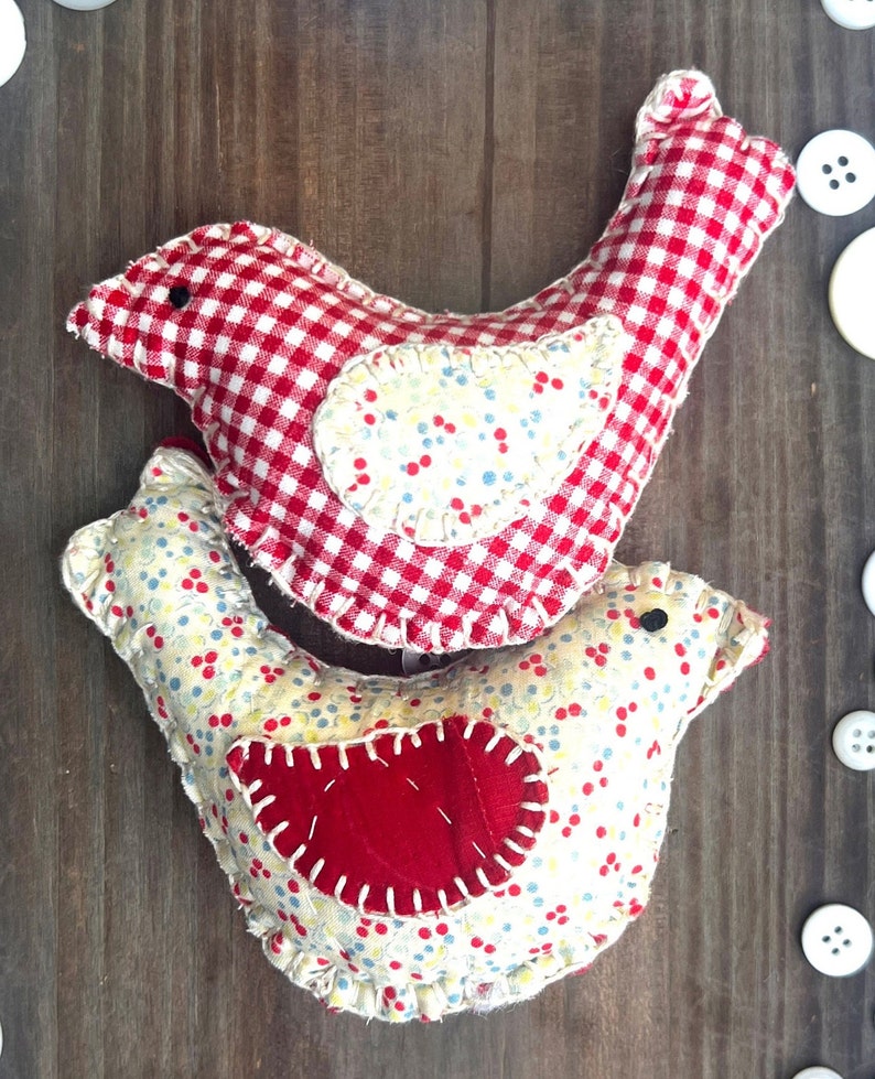 Quilted Bird Bowl Fillers, Handmade Quilt Birds, Bowlies, Antique Quilt ...