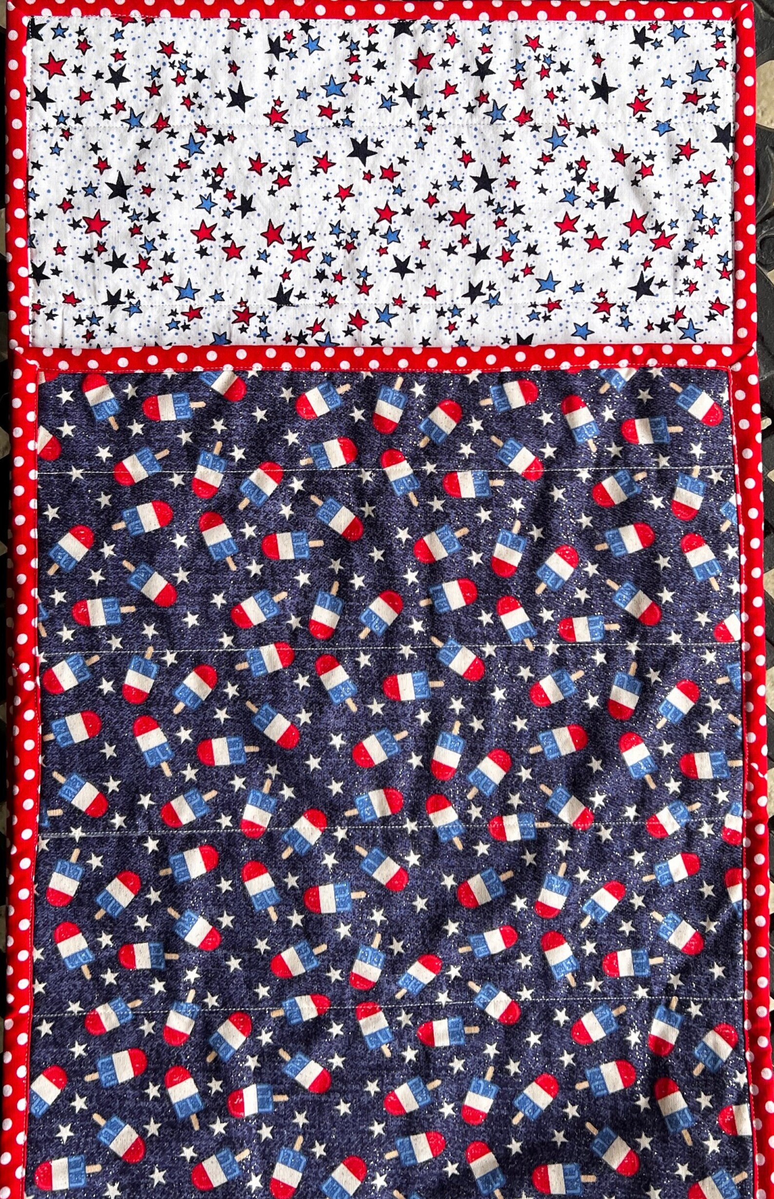 Quilted Red White & Blue Table Runner, Americana Runner, 4th of July ...