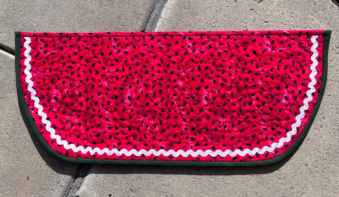 Watermelon Table Runner, Watermelon Table Topper, Handmade Quilted ...