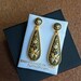 24K Gold & Steel Spanish Long Drop Earrings Elegant and Sophisticated ...