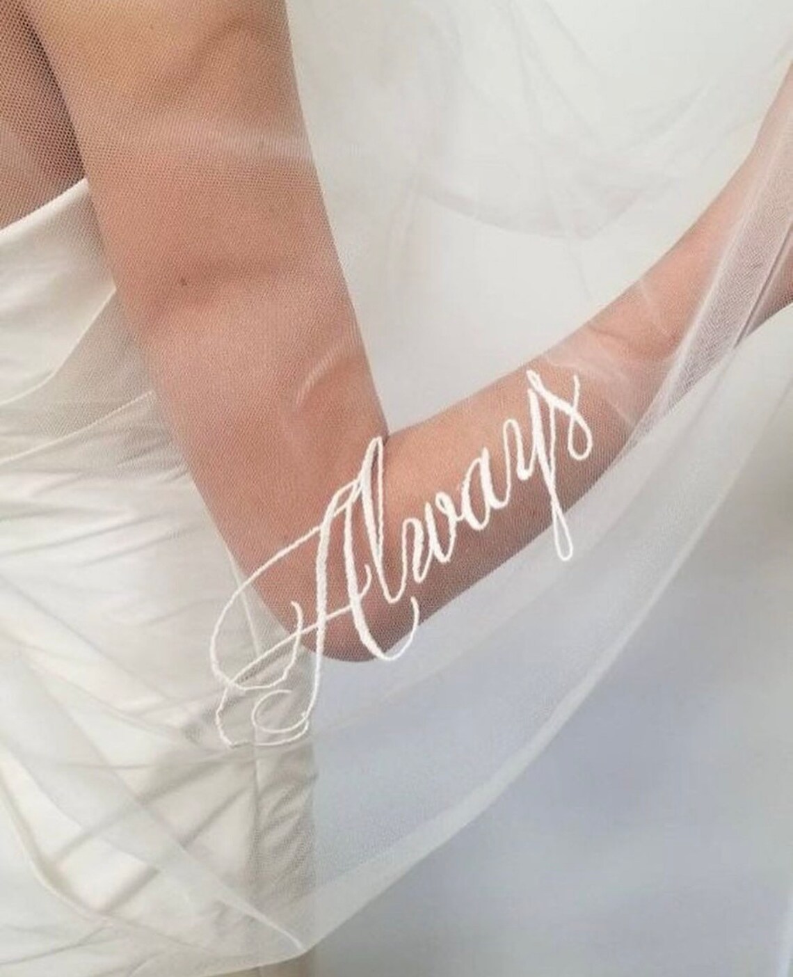 Individual Inscription on the Wedding Veil, Embroidered Inscription on ...