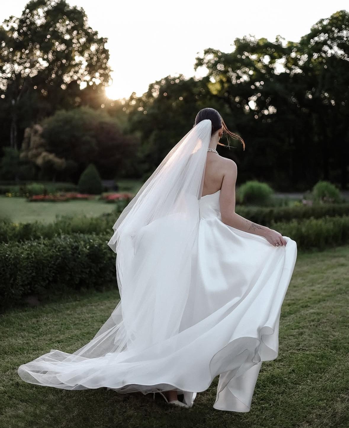 Two-tier Wedding Veil, Classic Double Layer Wedding Veil, Elegant Two ...