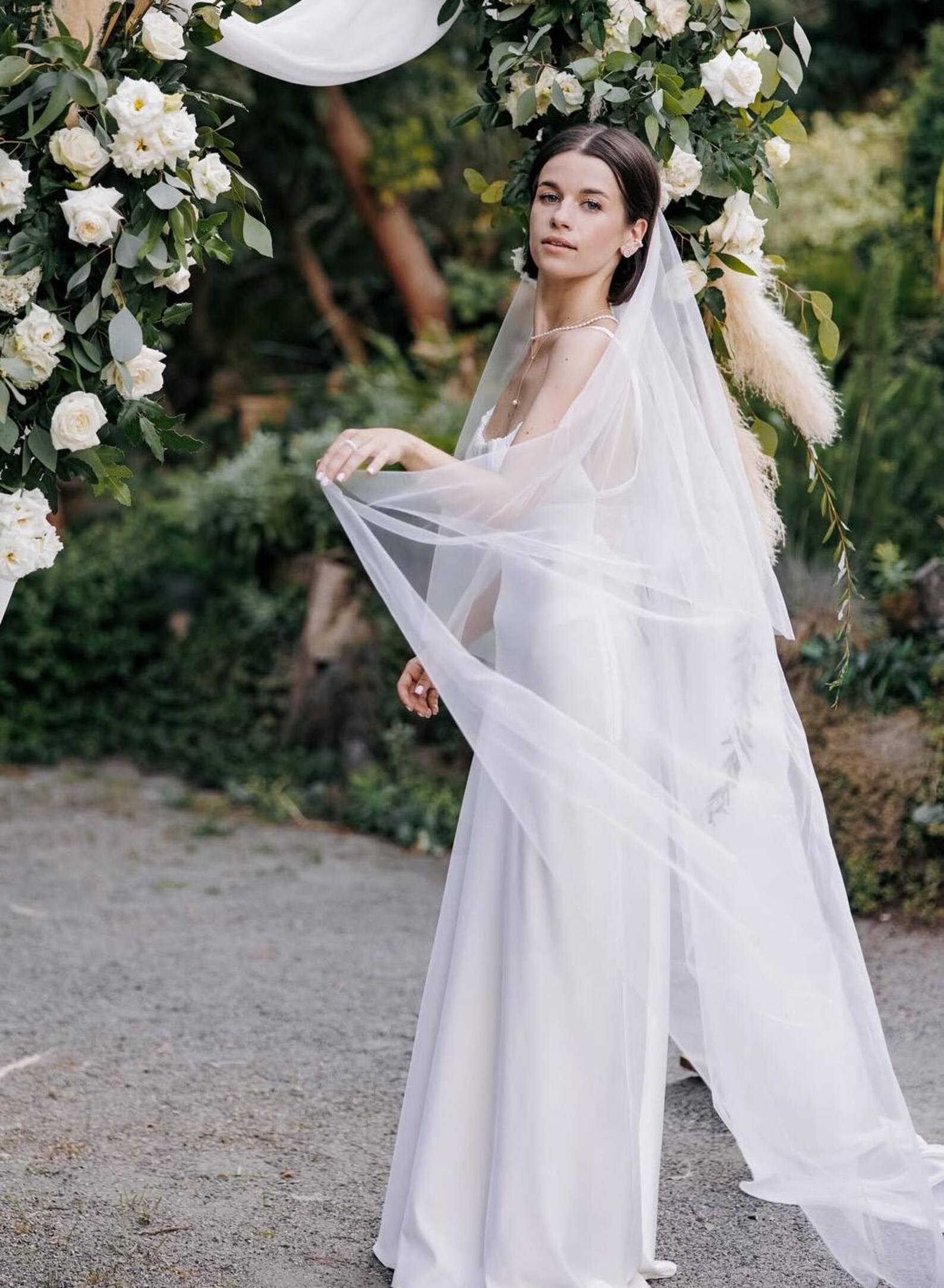 Two-tier Wedding Veil, Classic Double Layer Wedding Veil, Elegant Two ...
