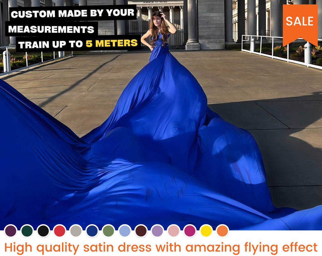 Flying Dress Long Flowy Dress Summer Flying Dress Satin Long - Etsy