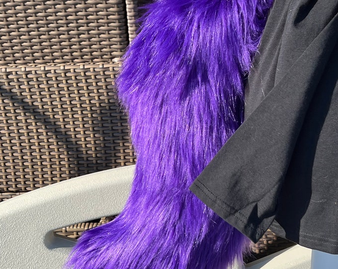 2. Purple Faux Fur Wolf Tail - Etsy