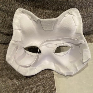Plain felted Therian cat mask kit ready to ship - Etsy México