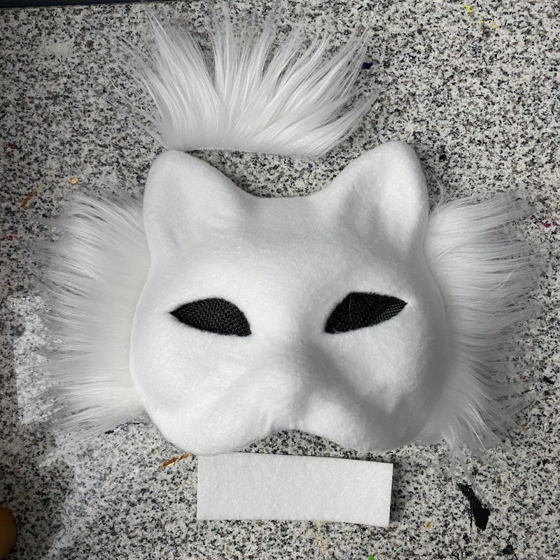 White Therian Mask - Etsy