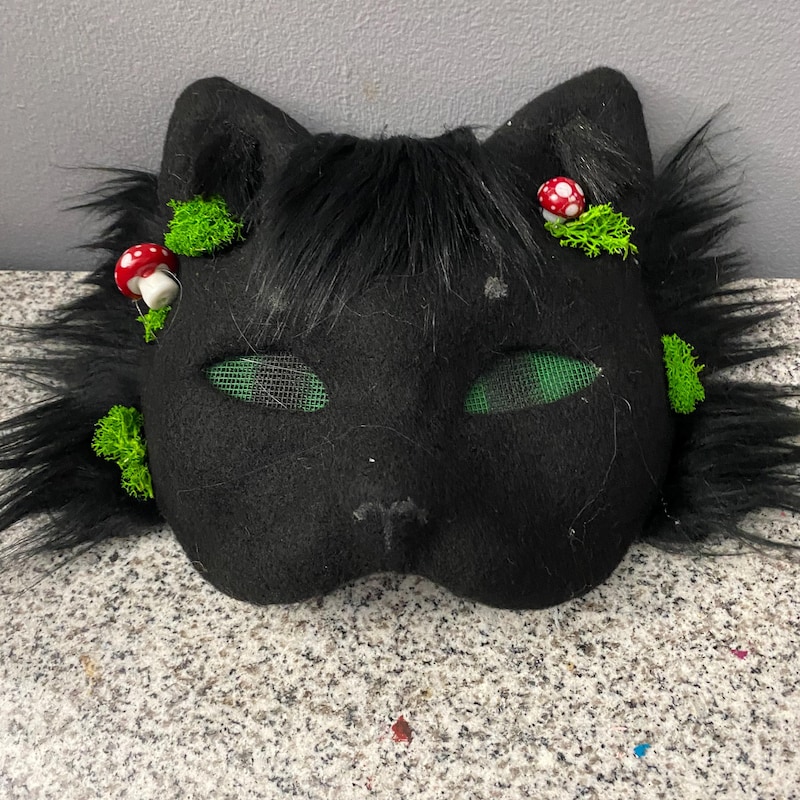 Therian Mushroom Cat Mask - Etsy