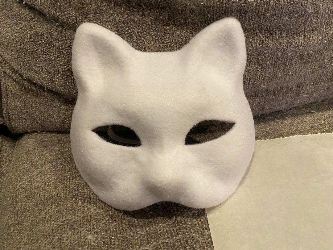 Plain Felted Therian Cat Mask - Etsy