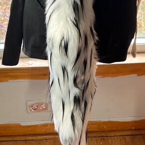 14. White/black Faux Fur Wolf Tail - Etsy