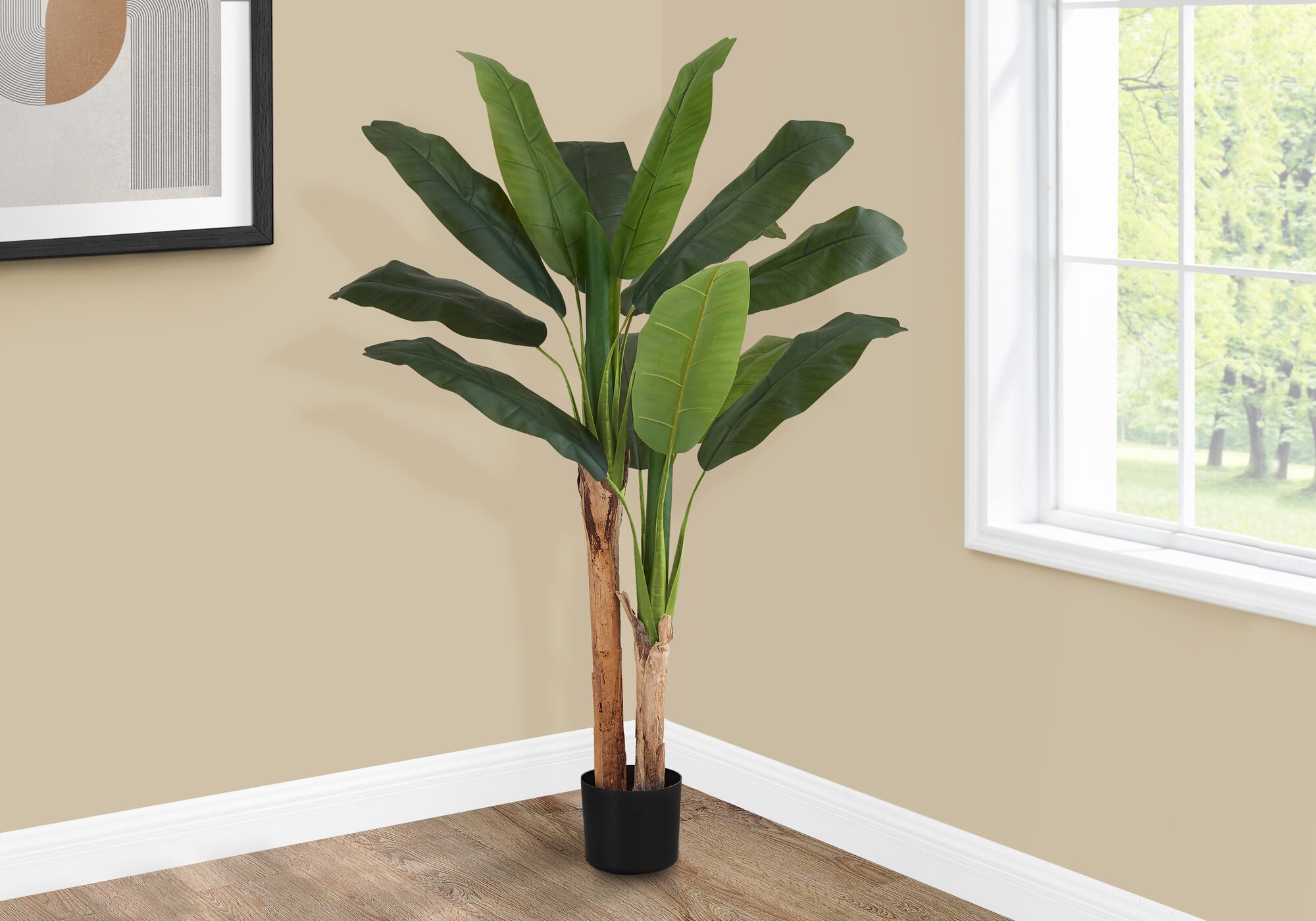 55 Tall Artificial Banana Tree in Black Pot - Etsy