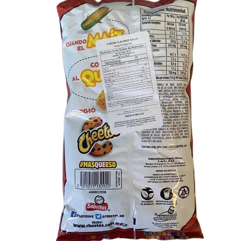 Mexican Cheetos Cheese Bolitas -queso and Chile -145 Grams - Etsy