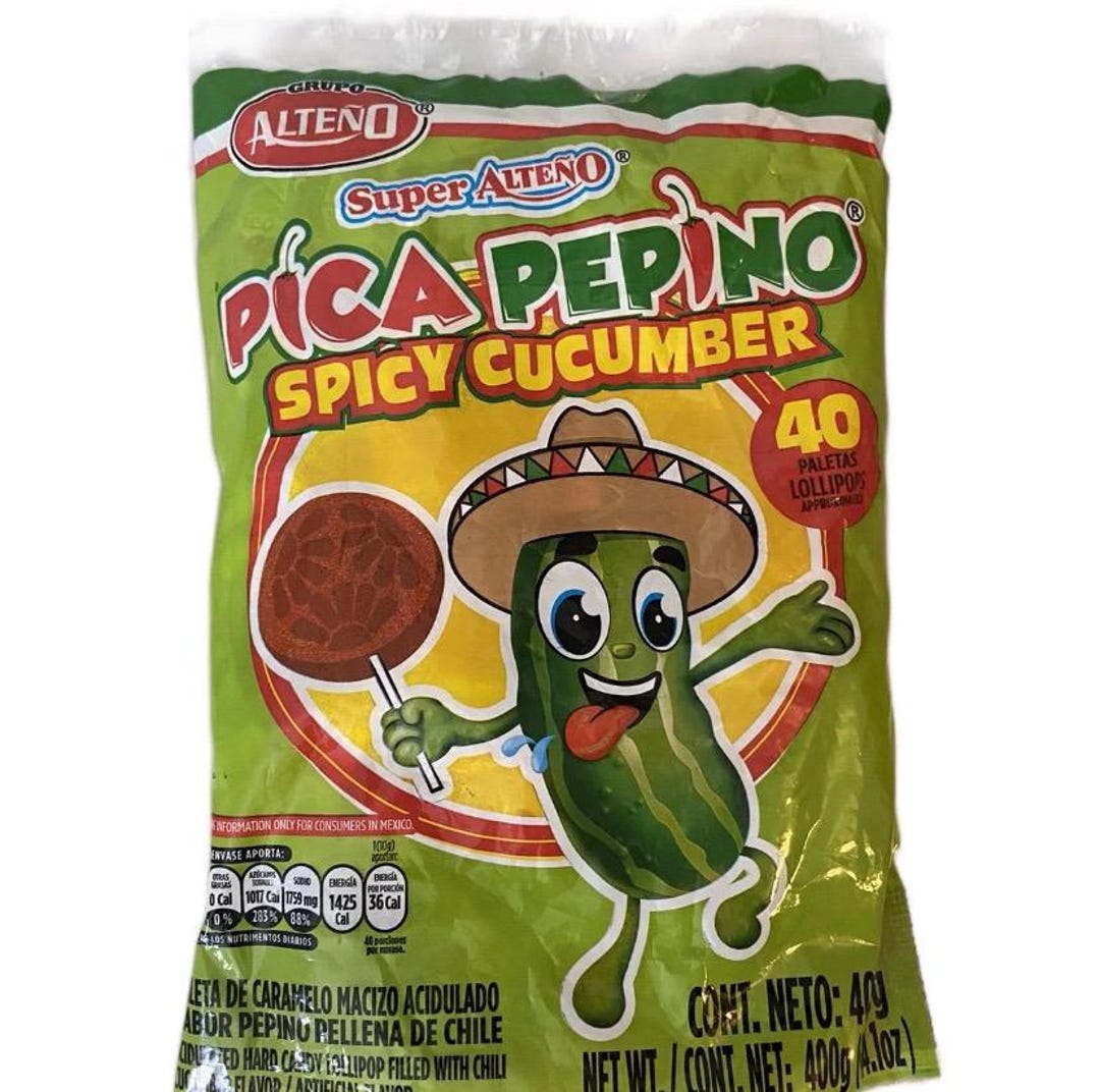 Alteno Pica Pepino - Chili Cucumber Flavored Lollipops- 40 Pieces - Etsy