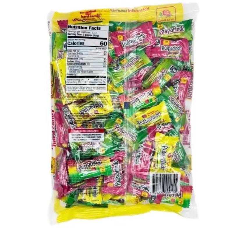 Pulparindo Tamarindo Filled Hard Candy Mango, Watermelon, Tamarind ...