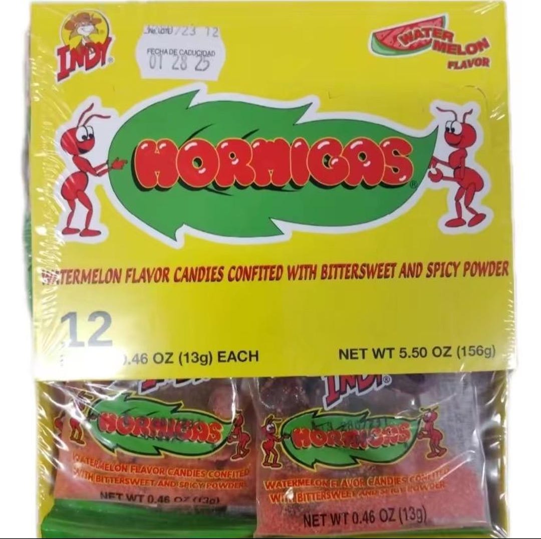 Indy Hormigas - Watermelon Flavored Candies Coated in Spicy Powders ...