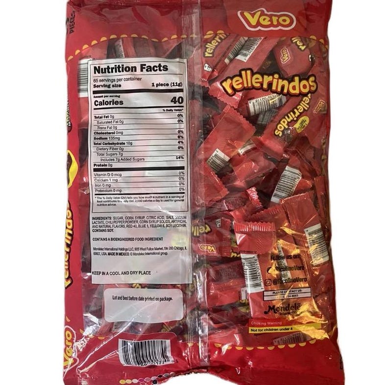Vero Rellerindos - Tamarindo Flavored With a Chili Pepper Filling - 65 ...