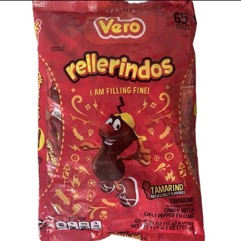 Vero Rellerindos - Tamarindo Flavored With a Chili Pepper Filling - 65 ...
