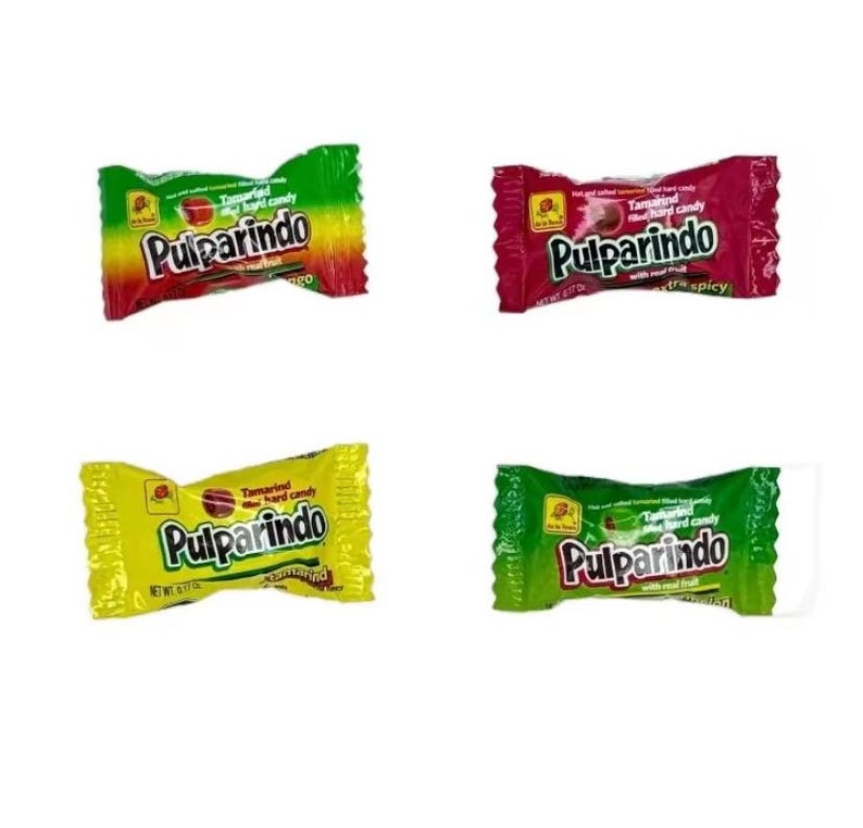 Pulparindo Tamarindo Filled Hard Candy Mango, Watermelon, Tamarind ...