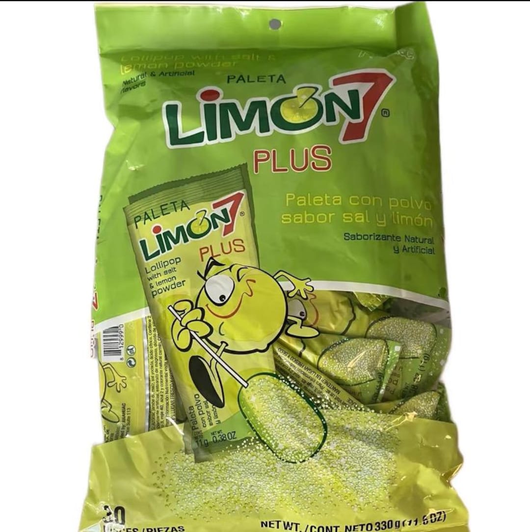 Limon 7 Plus Lollipops With Salt and Lemon Powder - 30 Piece - Etsy