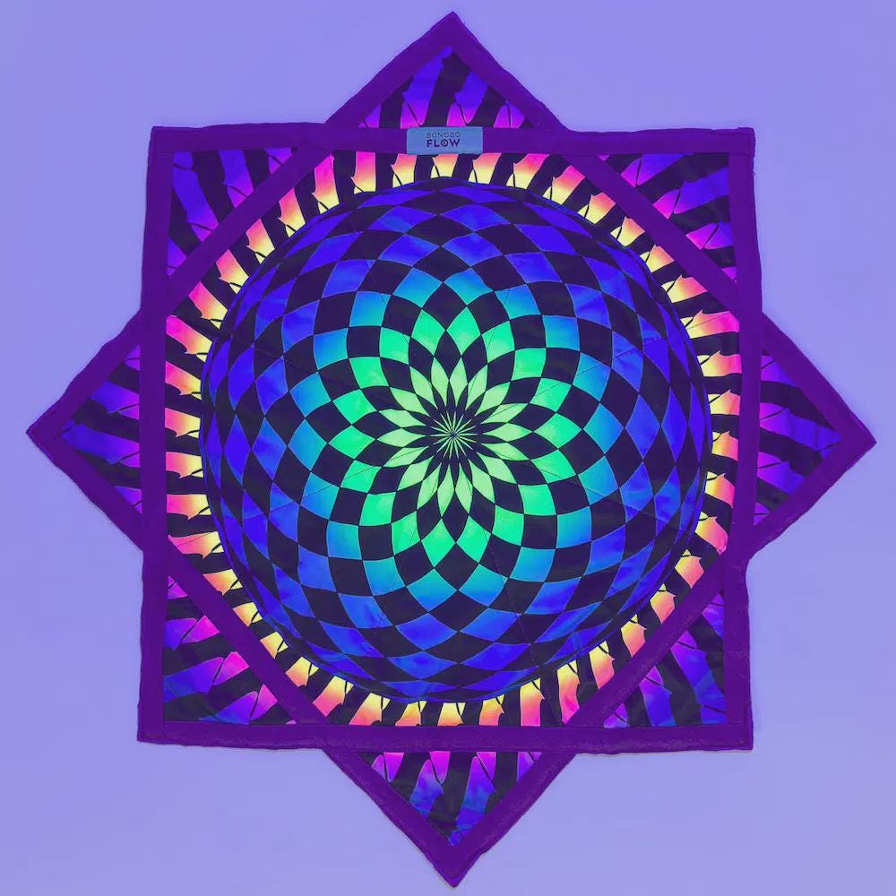 Harlequin Halo UV Flow Star | Festival Spinning Cloth, Rave Dapo Star ...
