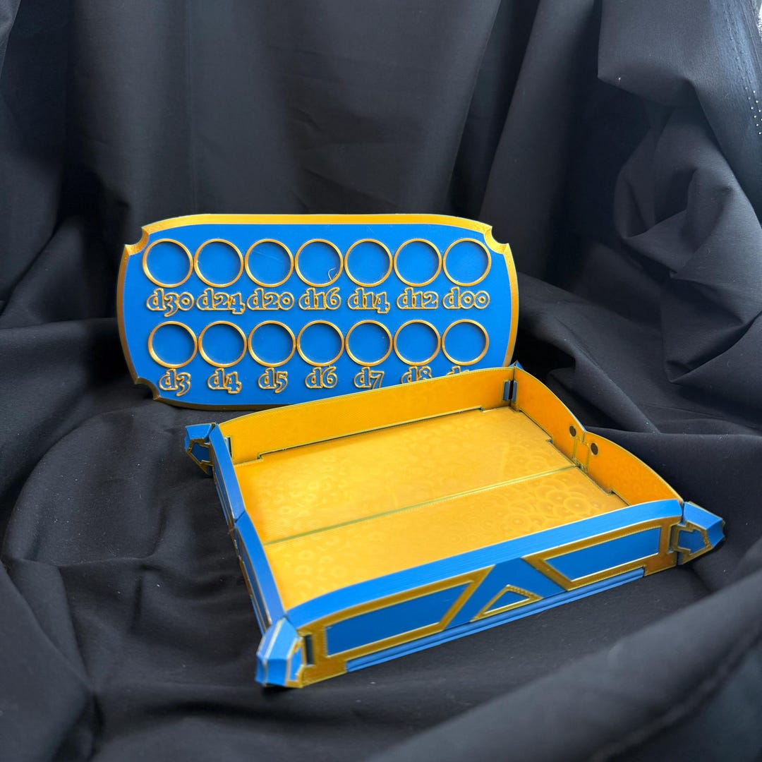 DCC/MCC Dice Caddy and Tray - the Royale With Gold - Blue/gold Fantasy ...