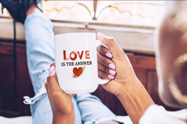 Love is the Answer Mug, Coffee Mug, Mugs, Gift for Her, Self Care Gift ...