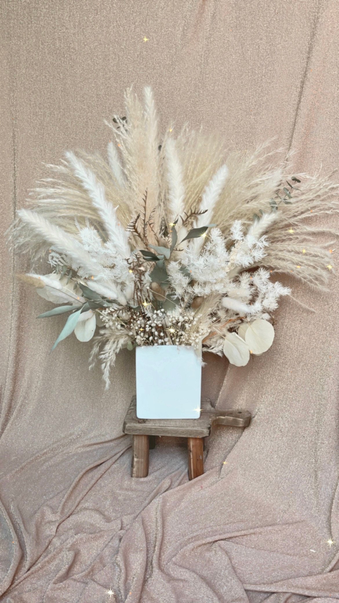 Neutral Dried Floral Arrangement Bouquet Large | Etsy