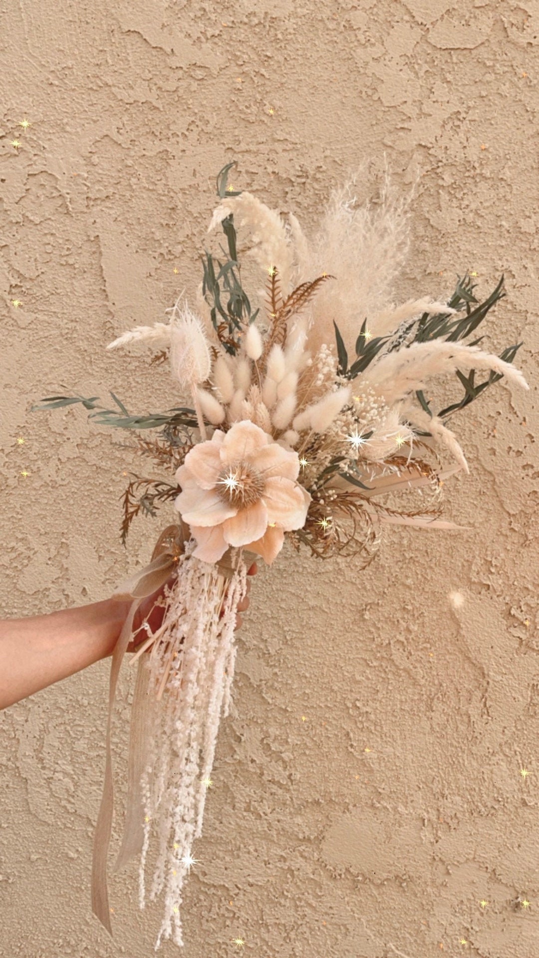 CUSTOM - Neutral Dried Floral Arrangement Bouquet - Etsy