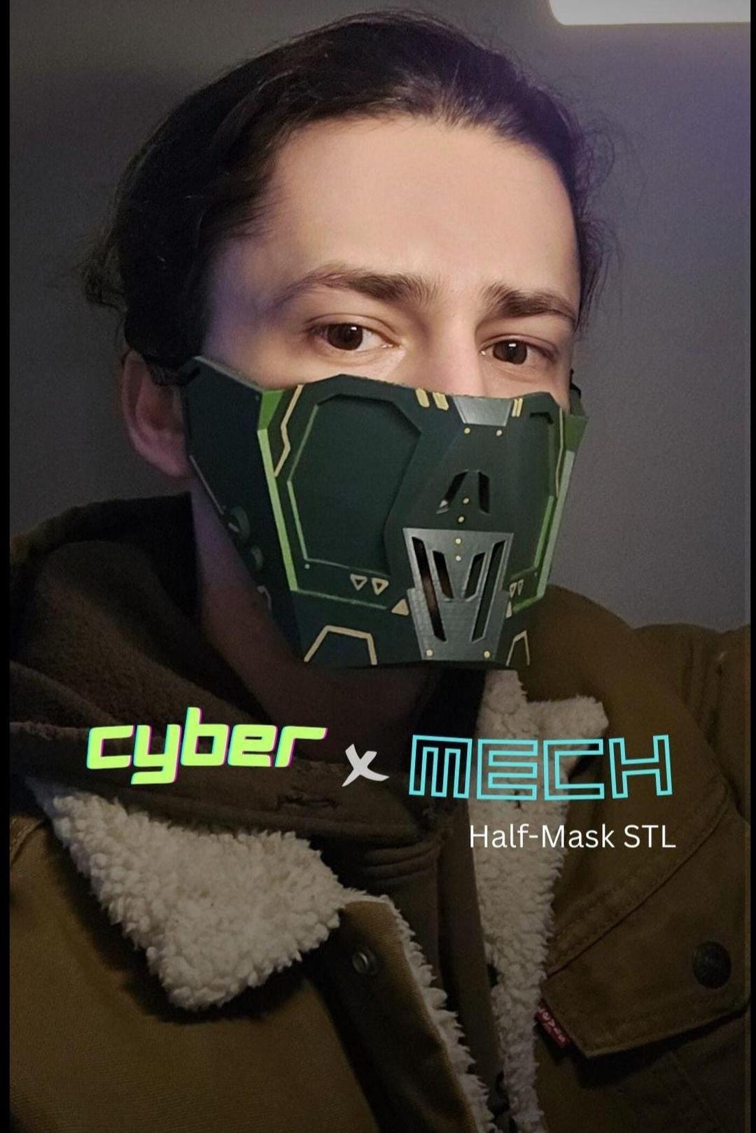 Cyber X Mech Half Mask - STL FILE - Etsy