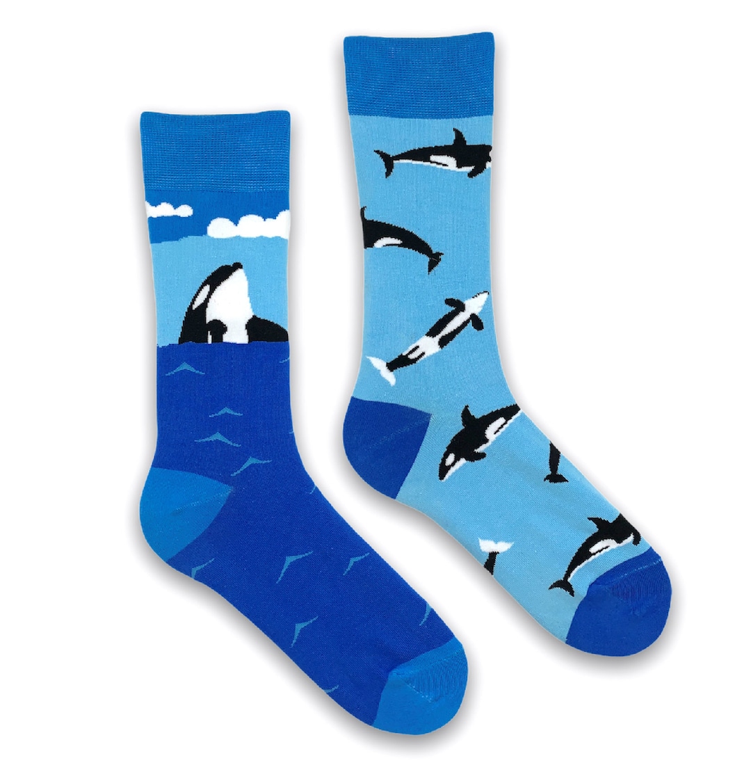Mismatched Orca Novelty Socks | Mens Socks | Womans Socks | Colourful ...