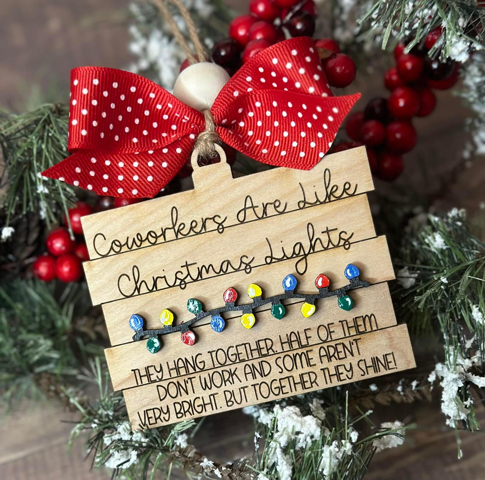 Funny Coworker Ornament, Coworkers Are Like Christmas Lights Ornament ...