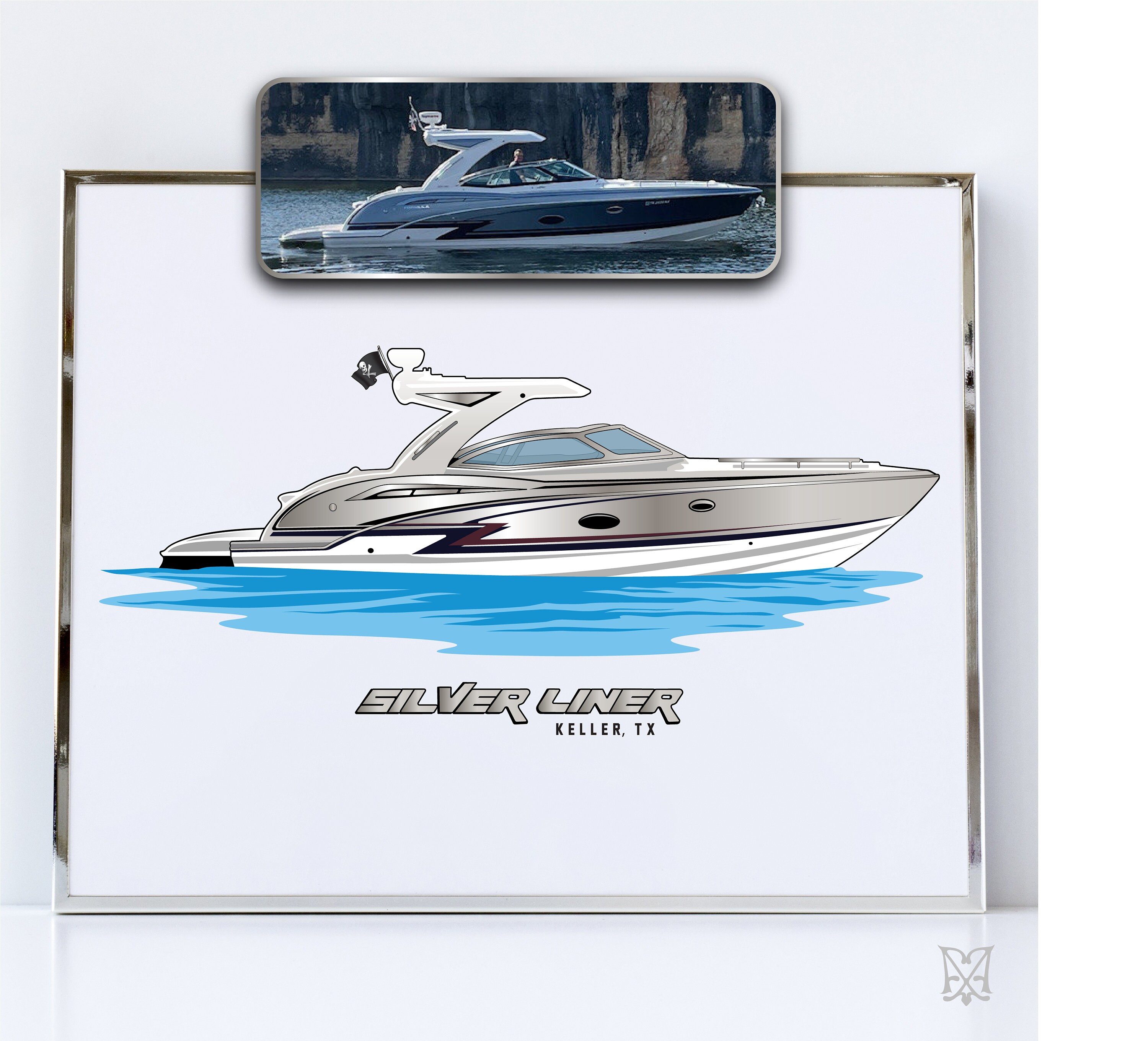 Vector Boat Portrait Illustration/ Custom Boat Drawing From | Etsy