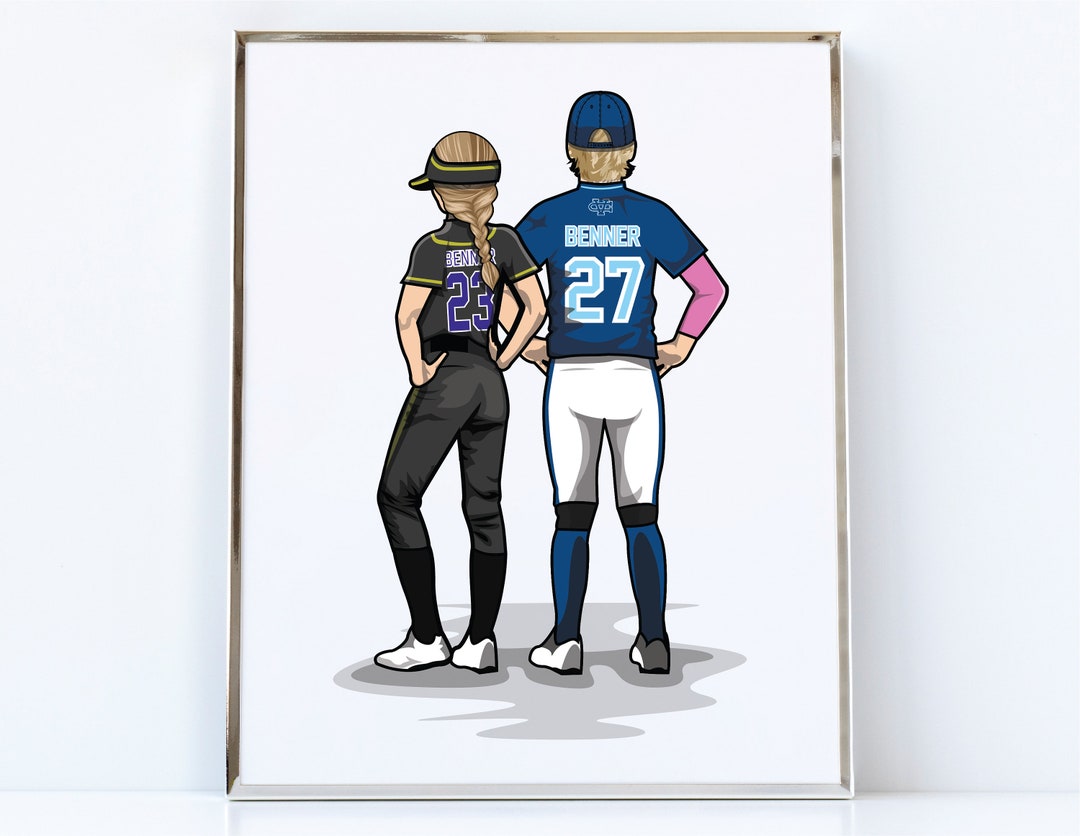 Custom Sport Player Portrait Drawing / Custom Team Drawing / Sport Team ...