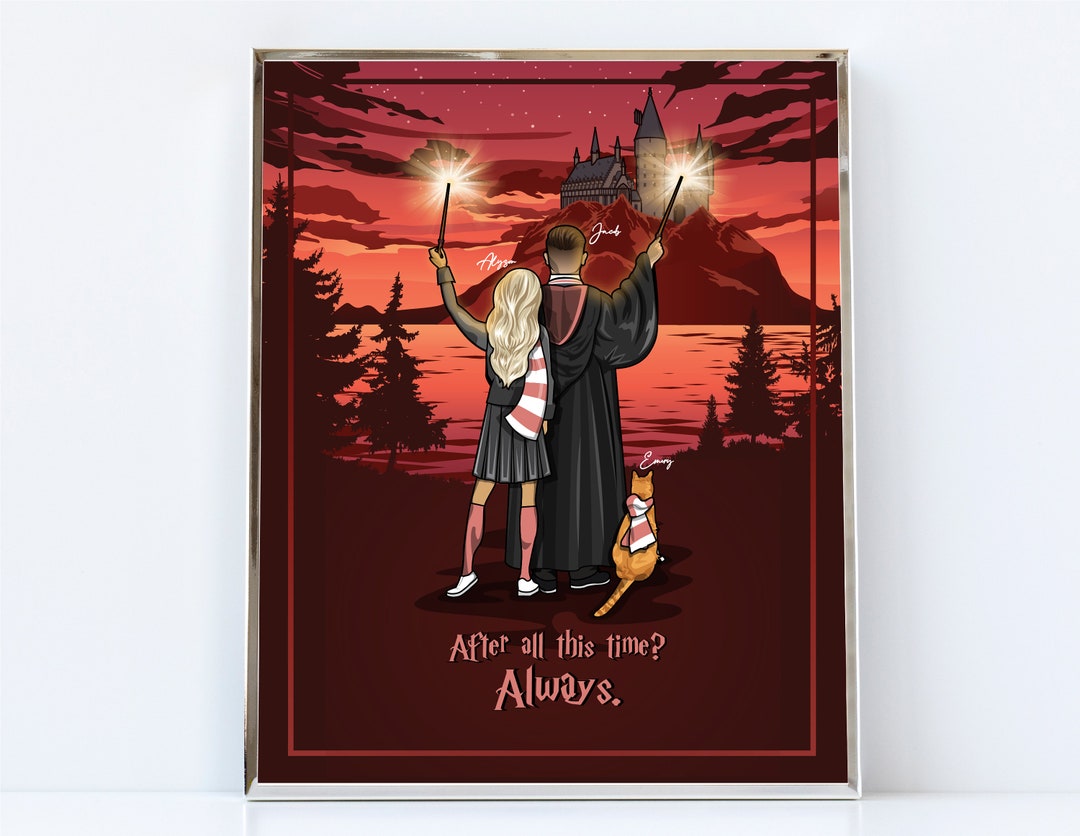 Custom Wizard Couple Portrait Illustration / Wizard Portrait / Make Me ...