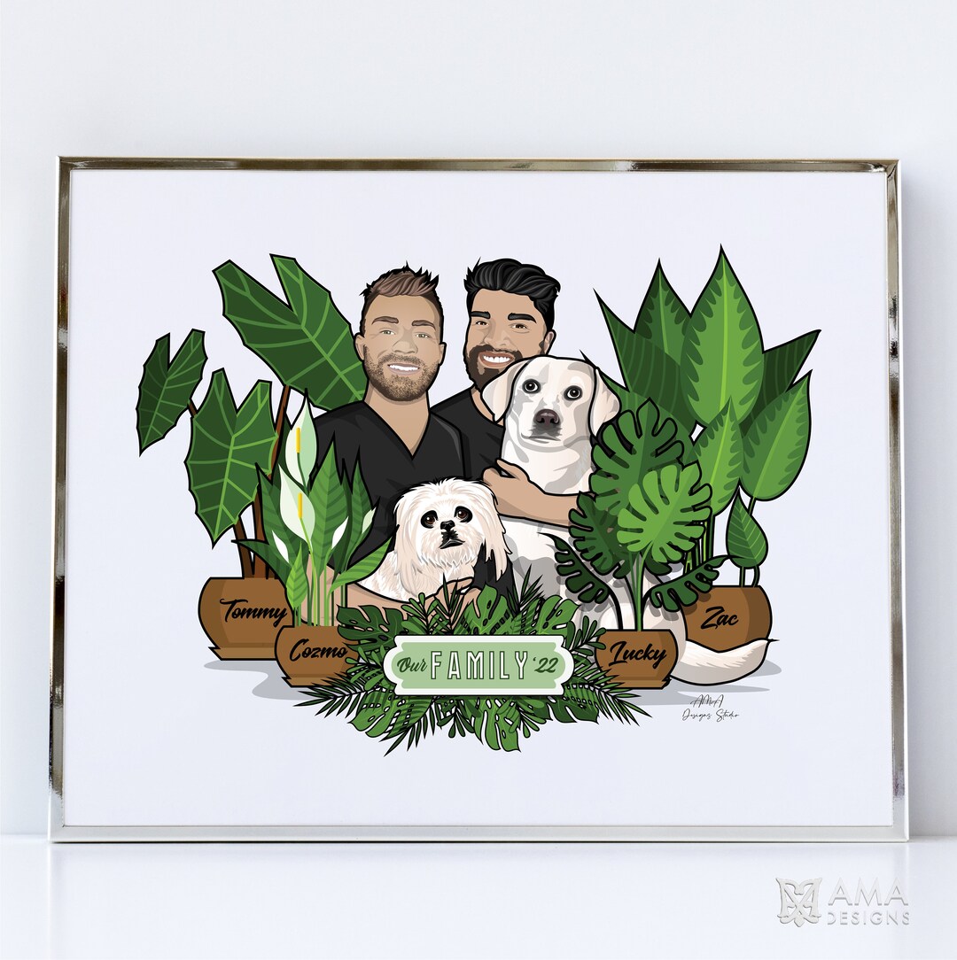 Personalized Drawing From Photo / Custom Couple Portrait Drawing ...
