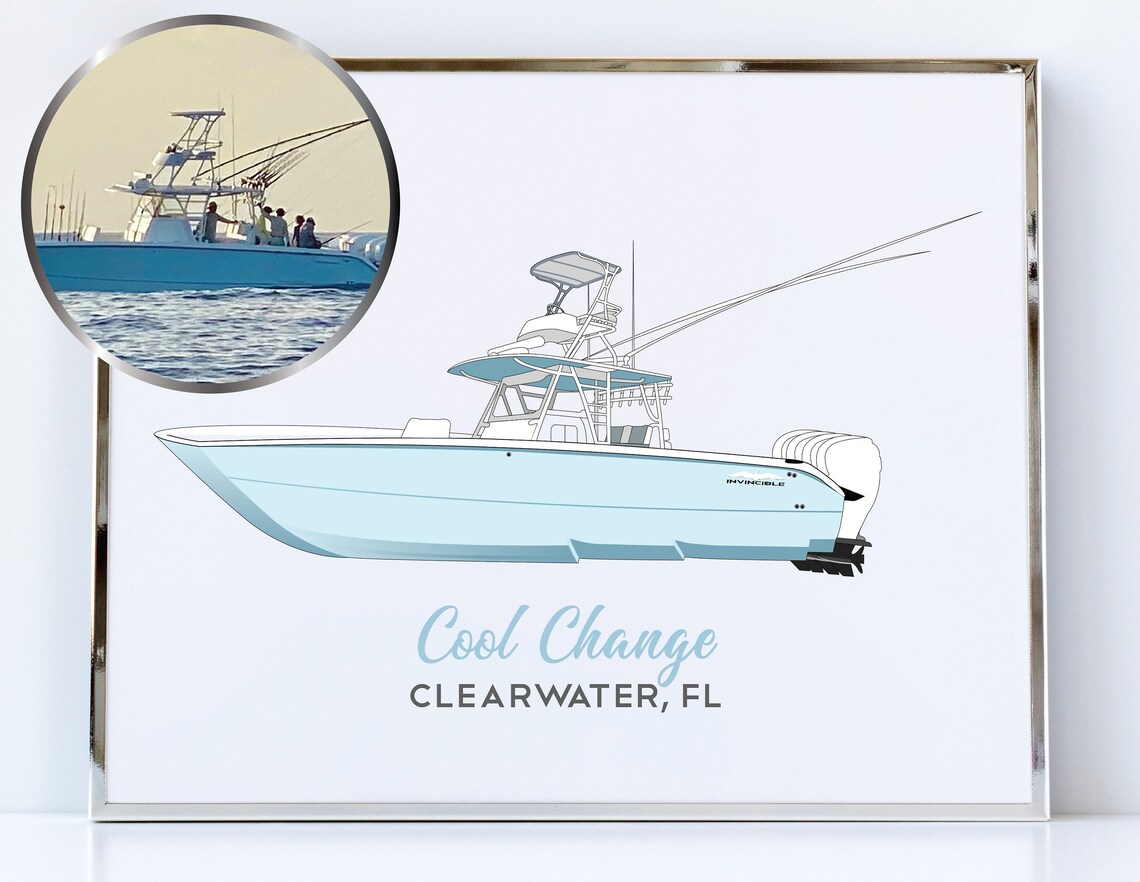 Custom Boat Portrait / Custom Boat Drawing / Custom Vector | Etsy