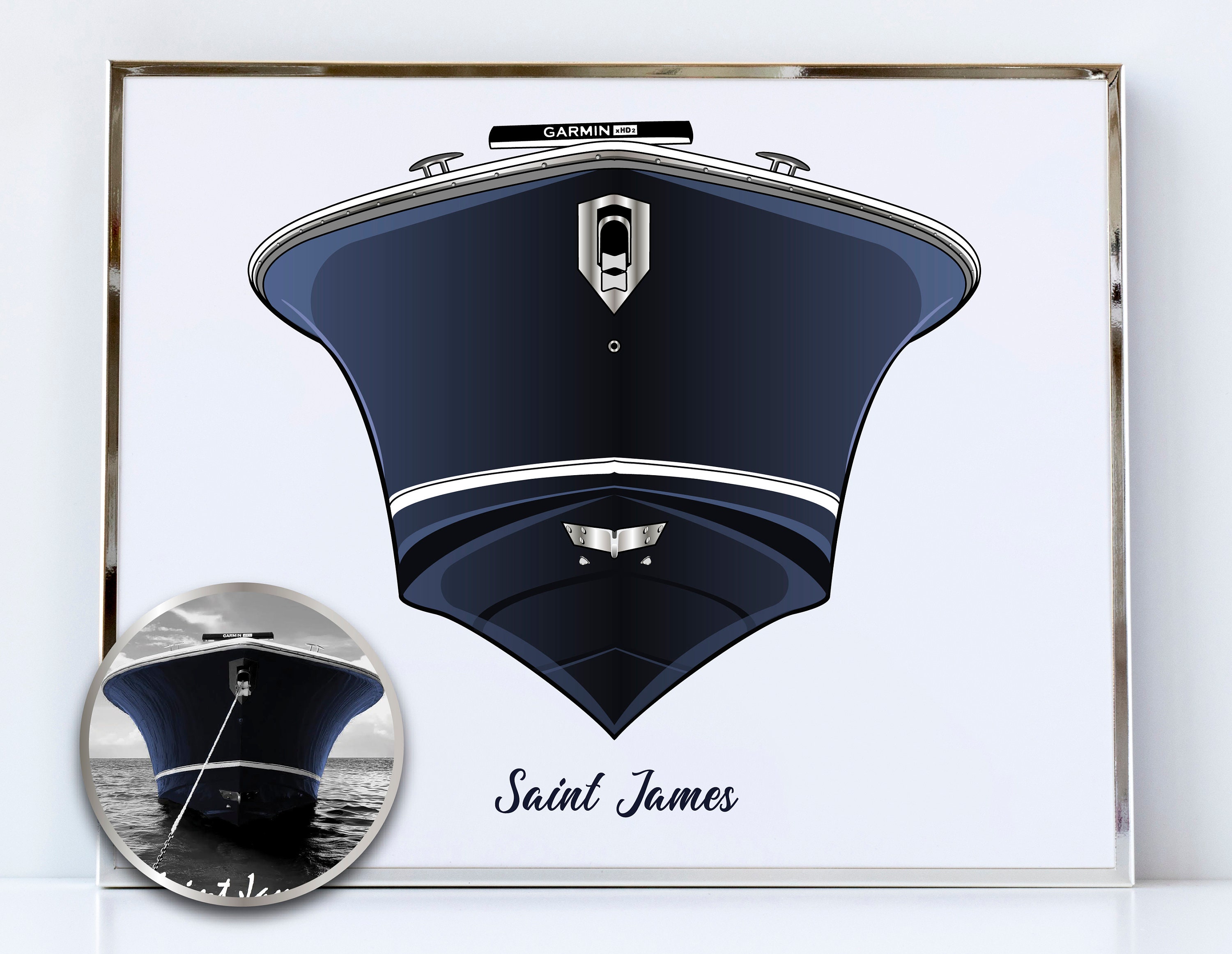 Custom Boat Portrait Drawing / Personalized Boat Illustration / Vector ...