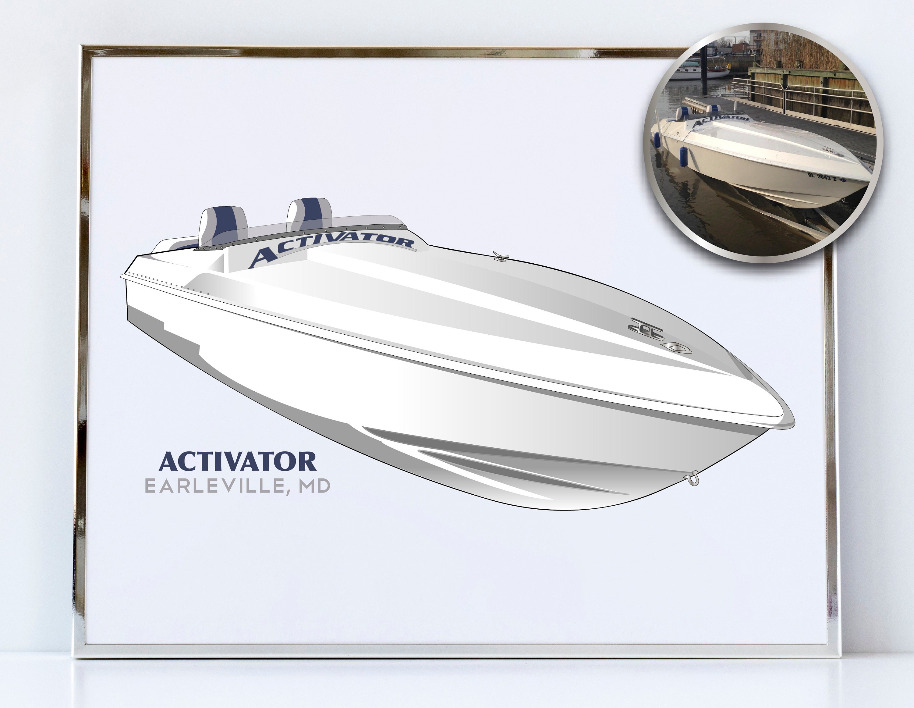 Custom Boat Portrait Drawing / Personalized Boat Illustration / Vector ...