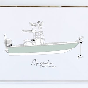 Custom Boat Portrait / Custom Boat Drawing / Custom Vector Boat Drawing ...