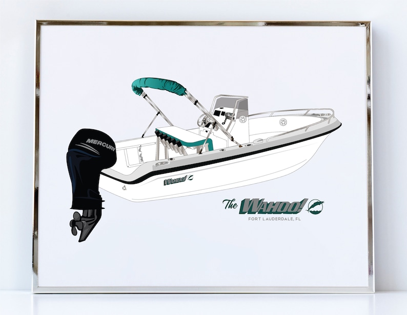 Custom Boat Portrait / Custom Boat Drawing / Custom Vector | Etsy